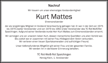 Traueranzeigen von Kurt Mattes | schwaebische.de Trauerportal